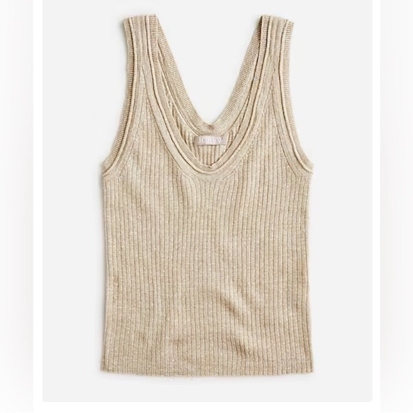 J. Crew | Tops | J Crew Wool Linen Blend Ribbed Tank Top | Poshmark